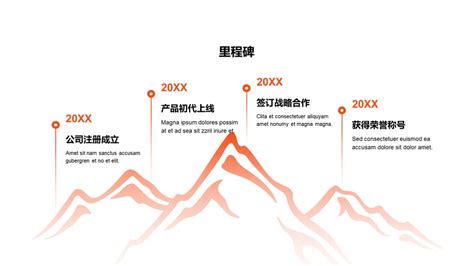 渐变ppt里程碑 Ppt模板下载