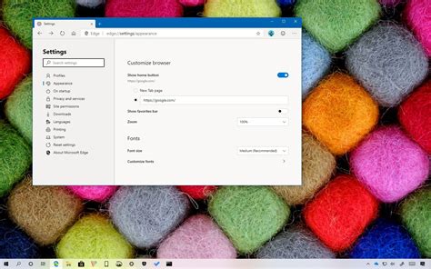 How To Show Home Button On Edge Chromium • Pureinfotech