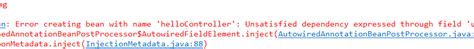 解决异常error creating bean with name ‘xxxxxcontroller‘ unsatisfied