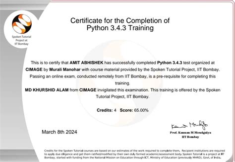 Amit Abhishek On Linkedin I Have Successfully Completed My Python Course Certificate This Exam Is…