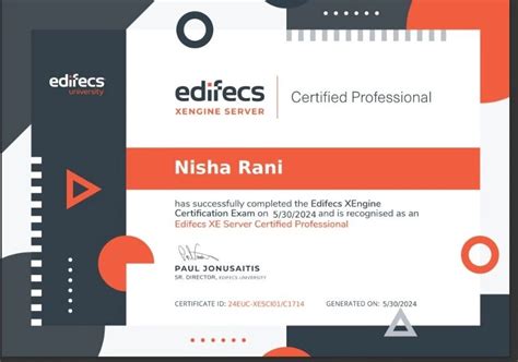 I M Glad To Share That I Have Successfully Completed The Edifecs