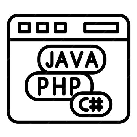 Premium Vector Coding Language Vector Illustration Style