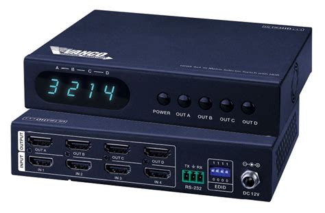 Hdmi® 4x4 4k Matrix Selector Switch With Hdr Vanco International