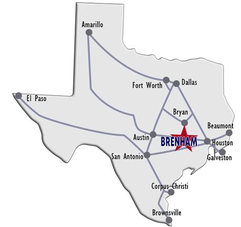 Map Of Brenham Texas