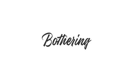 Bothering Script Font Fontmagic