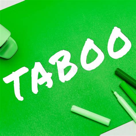 Text Sign Showing Taboo Concept Meaning A Social Or Religious Custom