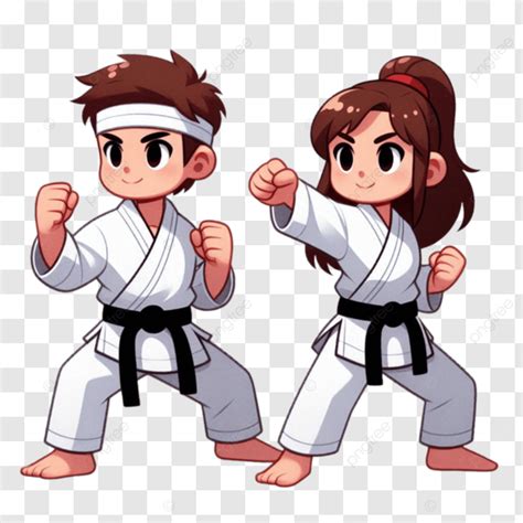 태권도 만화 일러스트 흰색 가라테 유니폼을 입은 가라테 남자 태권도 만화 캐릭터 태권도 Png 일러스트 및 이미지 에 대한 무료 다운로드 Pngtree
