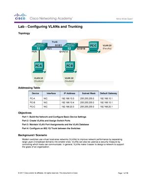 Lab4c Configuring Inter VLAN Routing 2021 2022 Trimester 2 Laboratory 4c Configuring