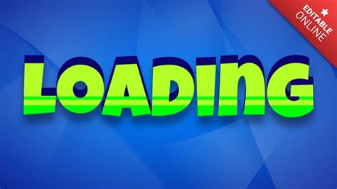 Loading Editable Green Style Text Effect Generator