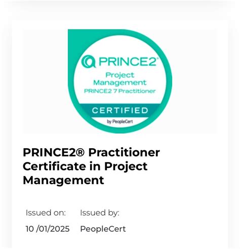 Kholoud Darawsheh On Linkedin Proud To Share That I Have Passed My Prince2 Project Management