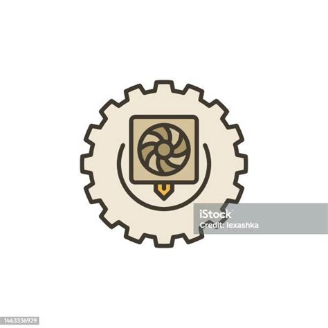 3d 프린터 압출기 벡터 3d 인쇄 개념 컬러 아이콘이 있는 기어 3차원 형태에 대한 스톡 벡터 아트 및 기타 이미지 3차원 형태 갈색 개념 Istock