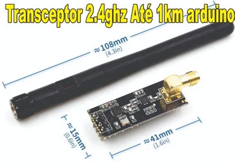 Arduino Módulo Nrf24l01 Palna Rf Antena Transceptor 24ghz Até 1km Hobbies E Coleções
