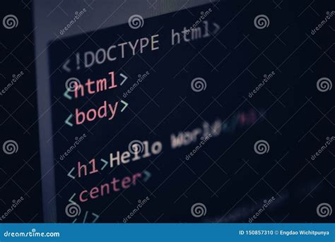 Codice Del Html Componenti Di Programmazione Delleditor Di Testo Di