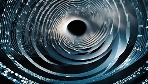 Binary Code Swirling Like A Digital Tornado Wallpaper Premium Ai Generated Image