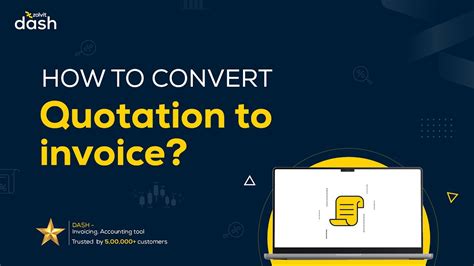 how to convert quotation to invoice in the dash app tutorial
