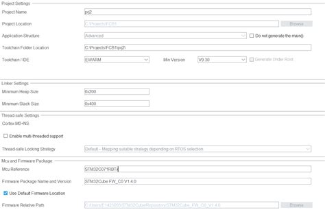 Nucleo C071rb Iar Non Recognized Options In Pro