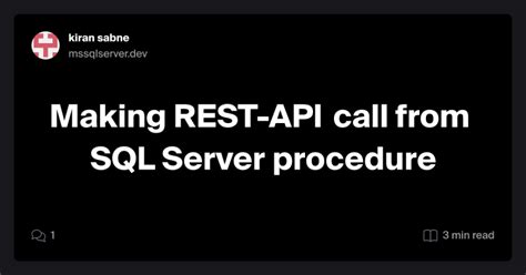 Aharon Saacks On Linkedin Rest Api Call From Sql Server Inside Procedure With Ole Automations