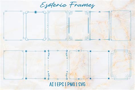Astrological Empty Rectangular Frames Graphic By Zoizoi17 · Creative Fabrica