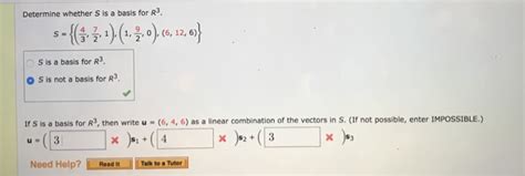 solved determine whether s is a basis for r3 s {{6