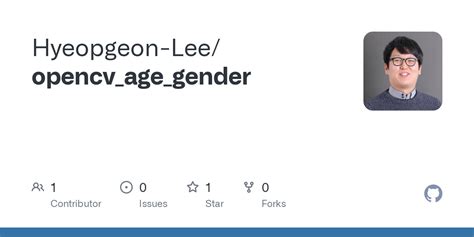 GitHub Hyeopgeon Lee Opencv Age Gender