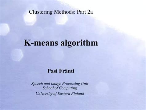 PPT K Means Algorithm PowerPoint Presentation Free Download ID 5395365