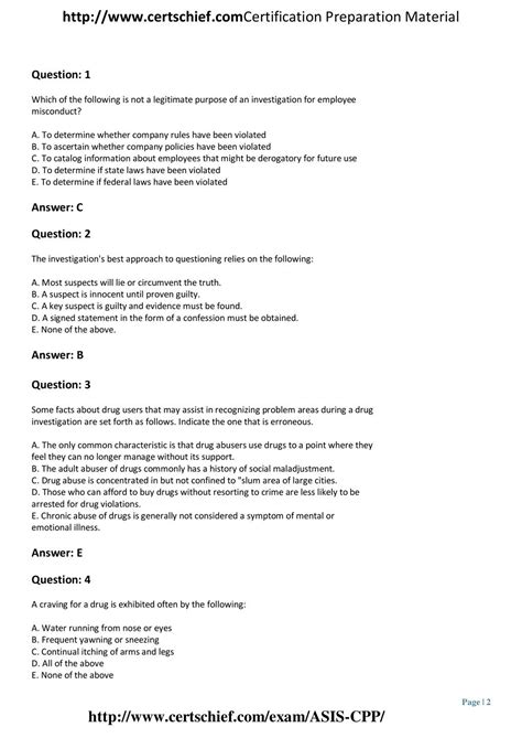PPT ASIS CPP Exam Questions Answers PowerPoint Presentation Free Download ID