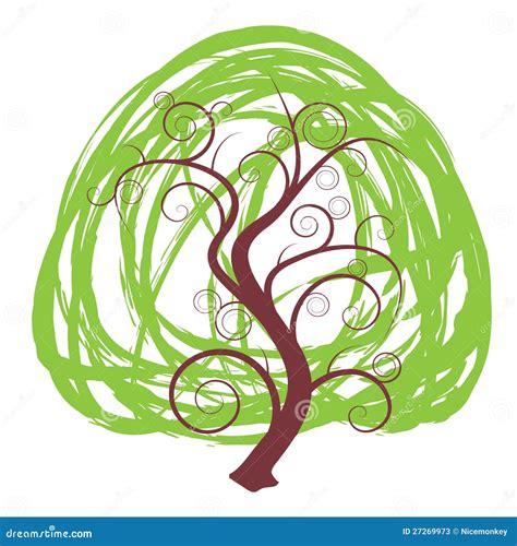 Scribble Tree Stock Illustration Illustration Of Flower