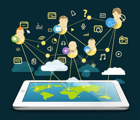 Abstract Scheme Of Modern Computer Network Stock Vector Illustration Of Abstract Connection