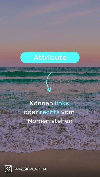 Deutsch Einfach Erklärt Attribute Youtube