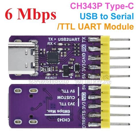Jual Ch343p Usb To Serial Port Module 6mbps High Speed 5v3 3v Ttl Uart Ch343 Debugging Burning
