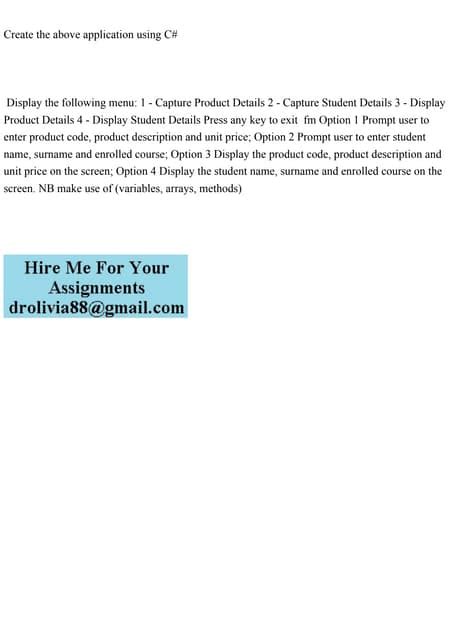 Create The Above Application Using C Display The Following Pdf