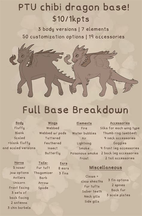P2u Chibi Dragon Base By Fenbound On Deviantart