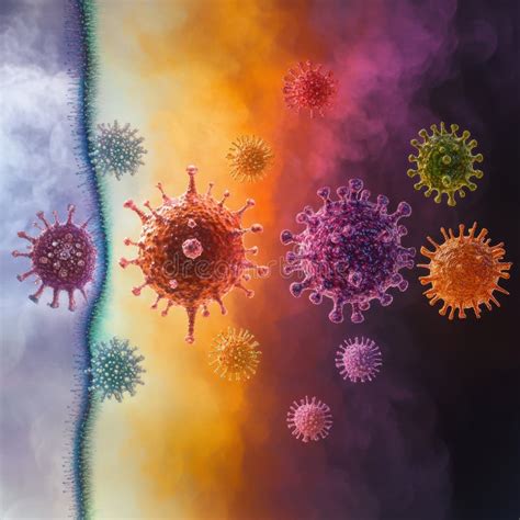Progression Of Virus Forms Illustrating Evolution From Simple To