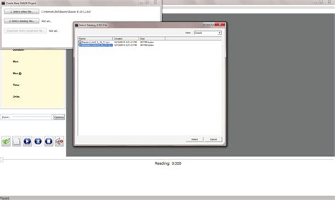 The Select Datalog Csv File Dialog Box Allowing Selection Of The Dust