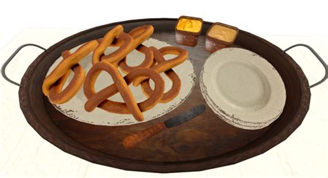 Second Life Marketplace Dfs Pretzel With Dip Tray
