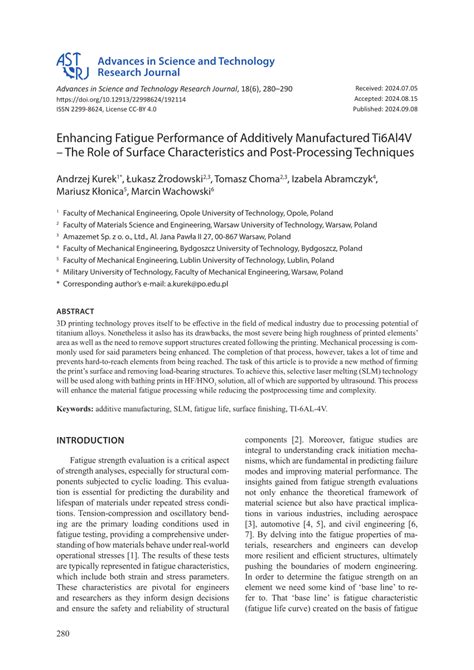 Pdf Enhancing Fatigue Performance Of Additively Manufactured Ti6al4v The Role Of Surface