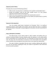 SOP Hypothesis Scope Limitations Docx Statement Of The Problem This Study Aims To Answer The