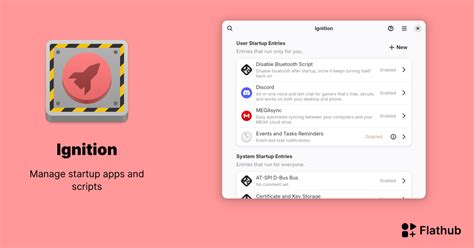 Ignitionをlinuxにインストール Flathub