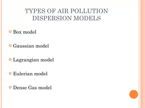 Airpollution Dispersion And Modelling Using Computers Ub Chitranshi Ppt