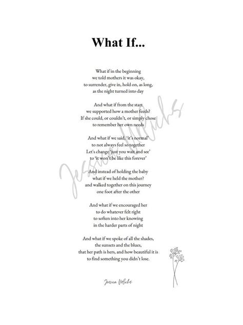 What If Poem Etsy What If Poem Etsy