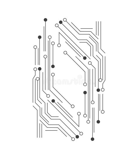 Circuit Electric Processor Illustration Stock Illustration