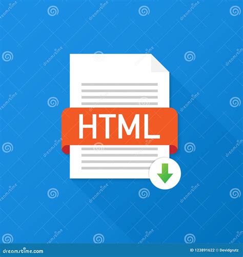 Download Html Button Downloading Document Concept File With Html