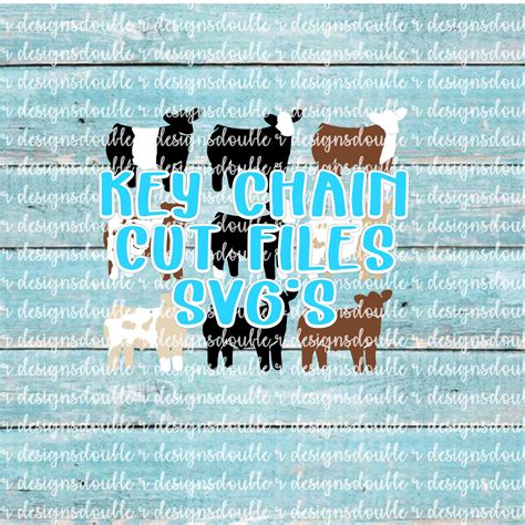 Show Calf Keychain Svg Cut Files Sized For 3 Acrylic Keychains