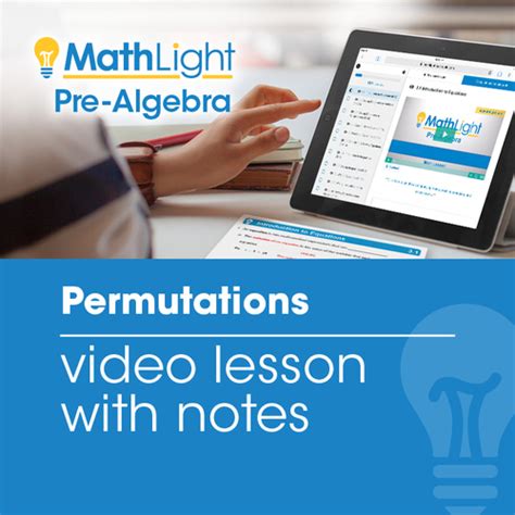 Permutations Video Lesson With Student Notes By MathLight TPT