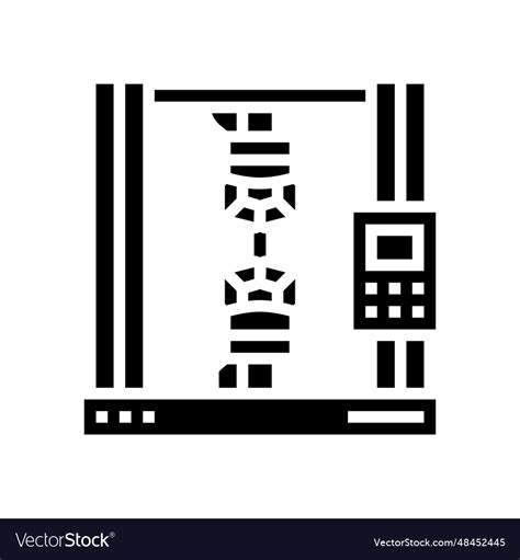 Tensile Testing Materials Engineering Glyph Icon Vector Image