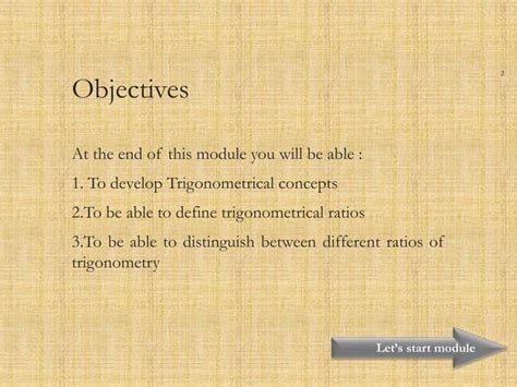 Programed Instructional Material Basics Of Trignometry Pptx