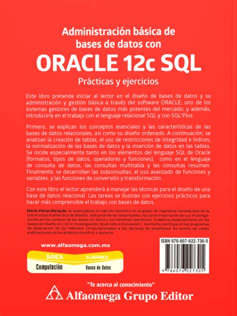 administración básica de bases de datos con oracle 12c sql prácticas y