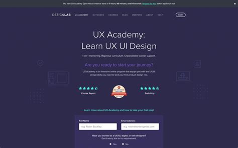 UX Academy Learn UX UI Design Designlab Awwwards