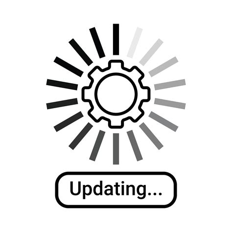 update vector icon upgrade system sign installing software gear