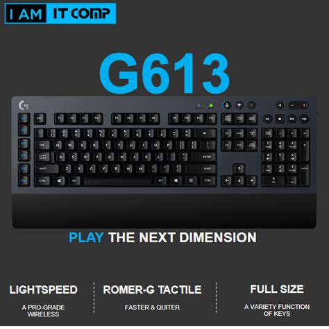 Logitech G613 Wireless Mechanical Gaming Keyboard 18 Month Battery Life Multiple Devices